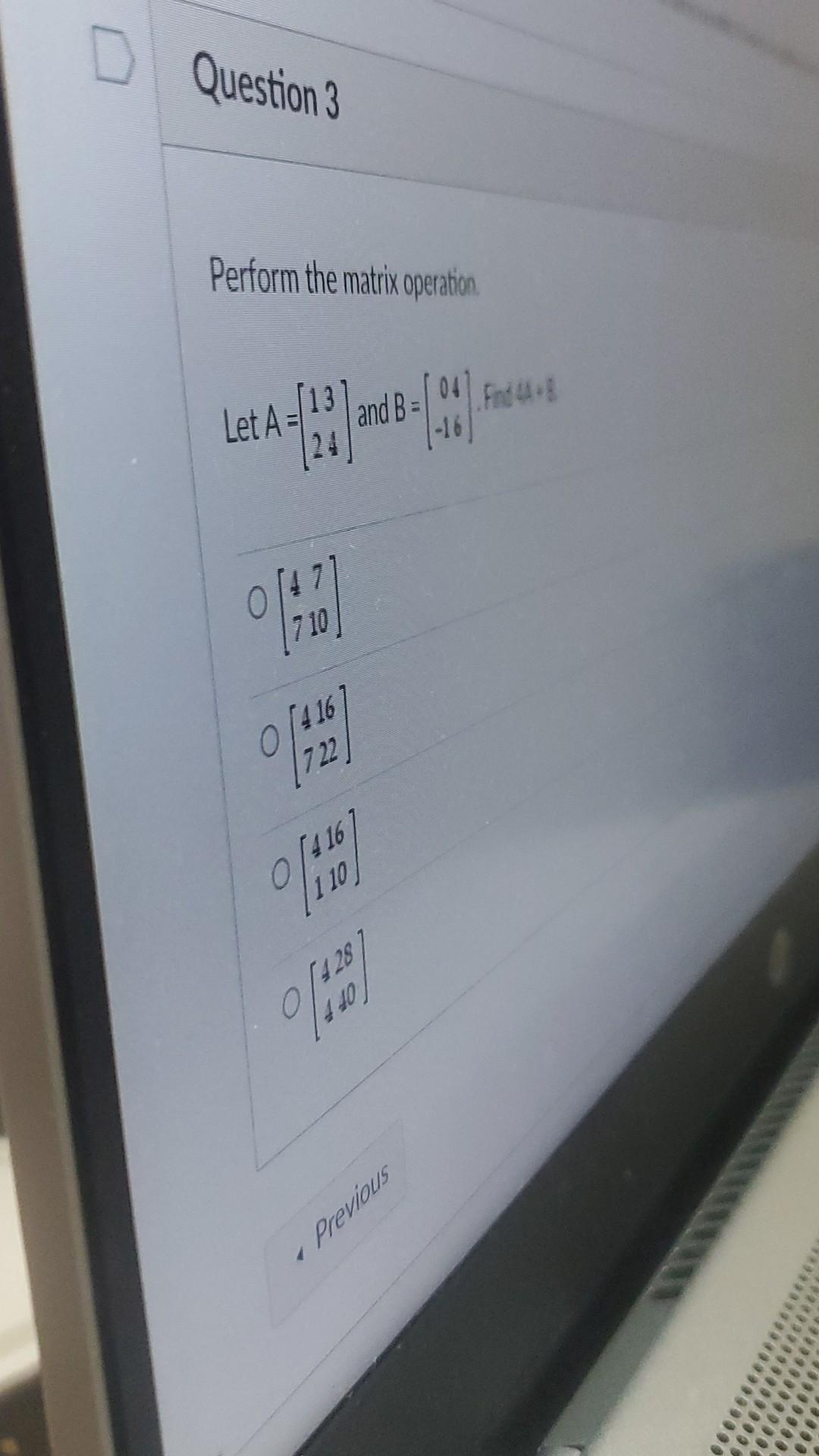 Solved Perform the matrix operation Let A=[1324] and | Chegg.com