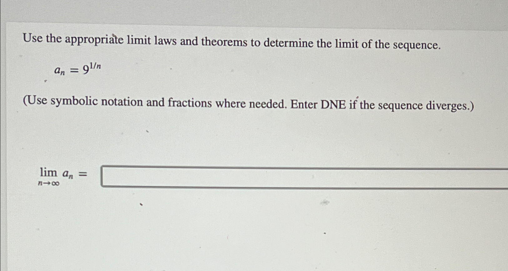 Solved Use the appropriate limit laws and theorems to | Chegg.com