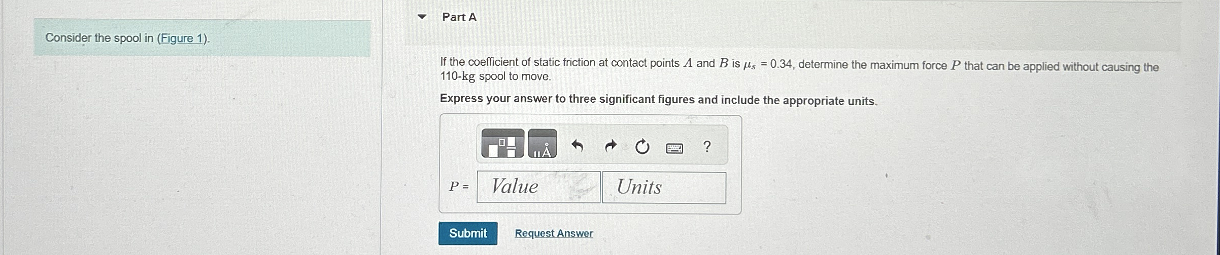 Consider the spool in (Figure 1).Part AIf the | Chegg.com