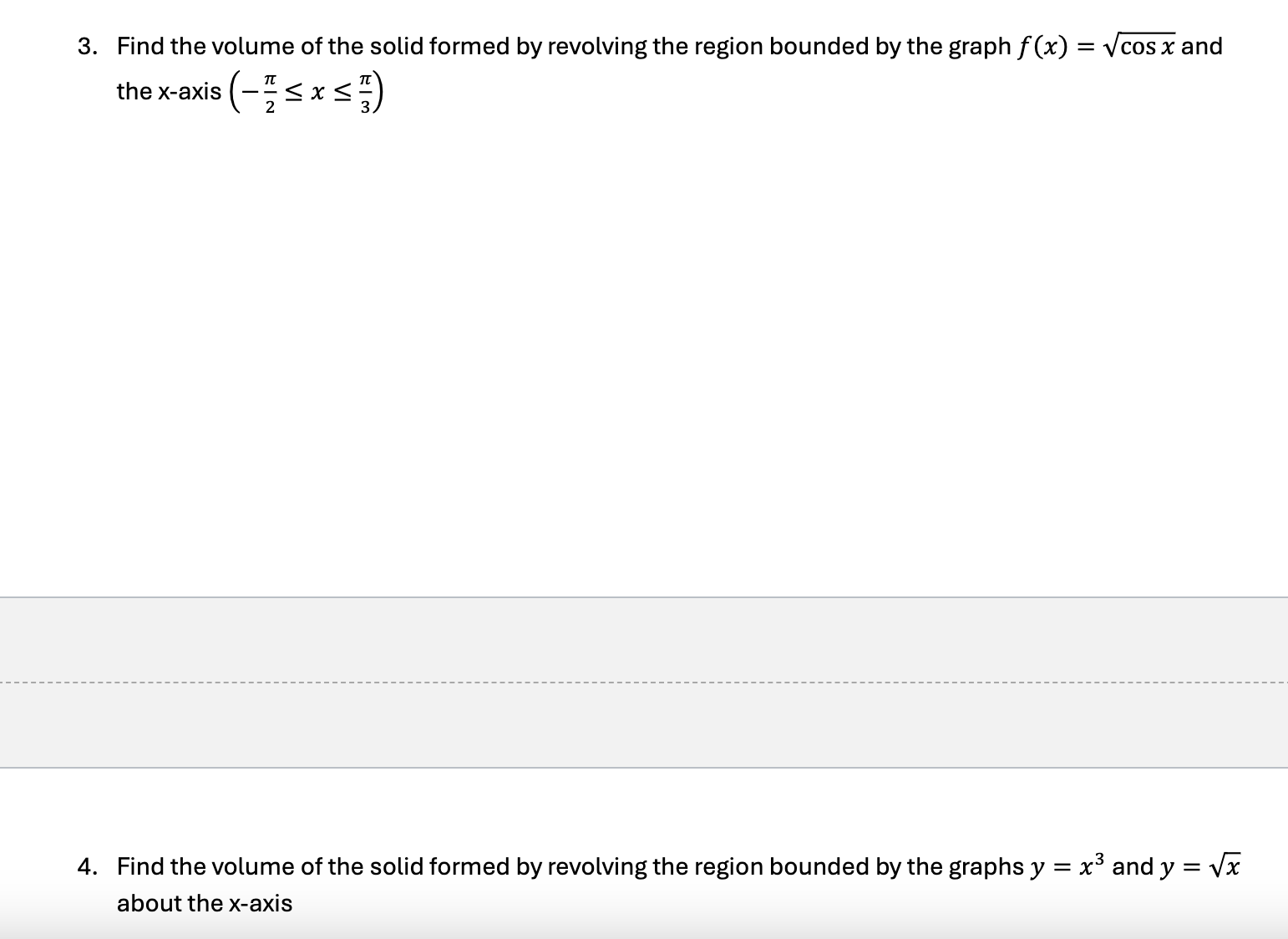 Solved Find the volume of the solid formed by revolving the | Chegg.com