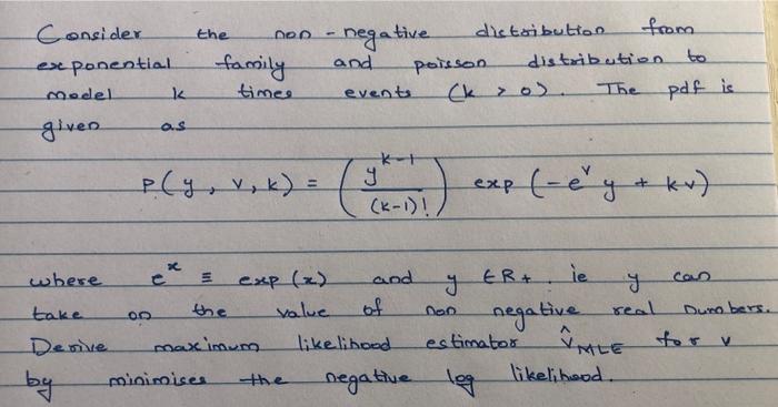 Solved Consider the non - negative distribution from | Chegg.com