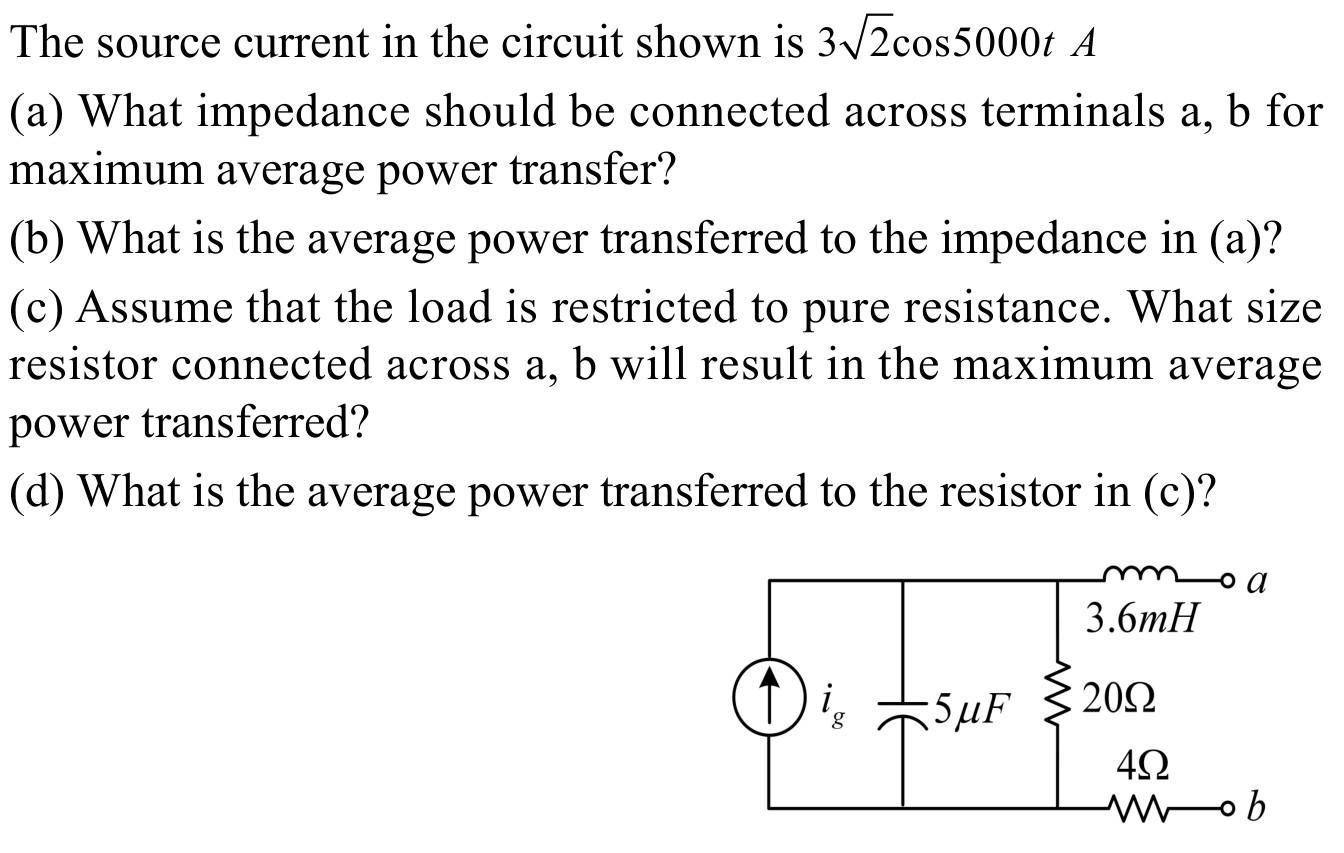 Solved The source current in the circuit shown is | Chegg.com