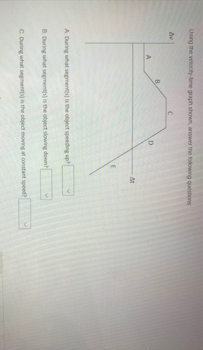 Solved Using the velocity-time graph shown, answer the | Chegg.com