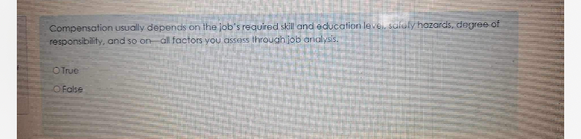 Solved Compensation usually depends on the job's required | Chegg.com