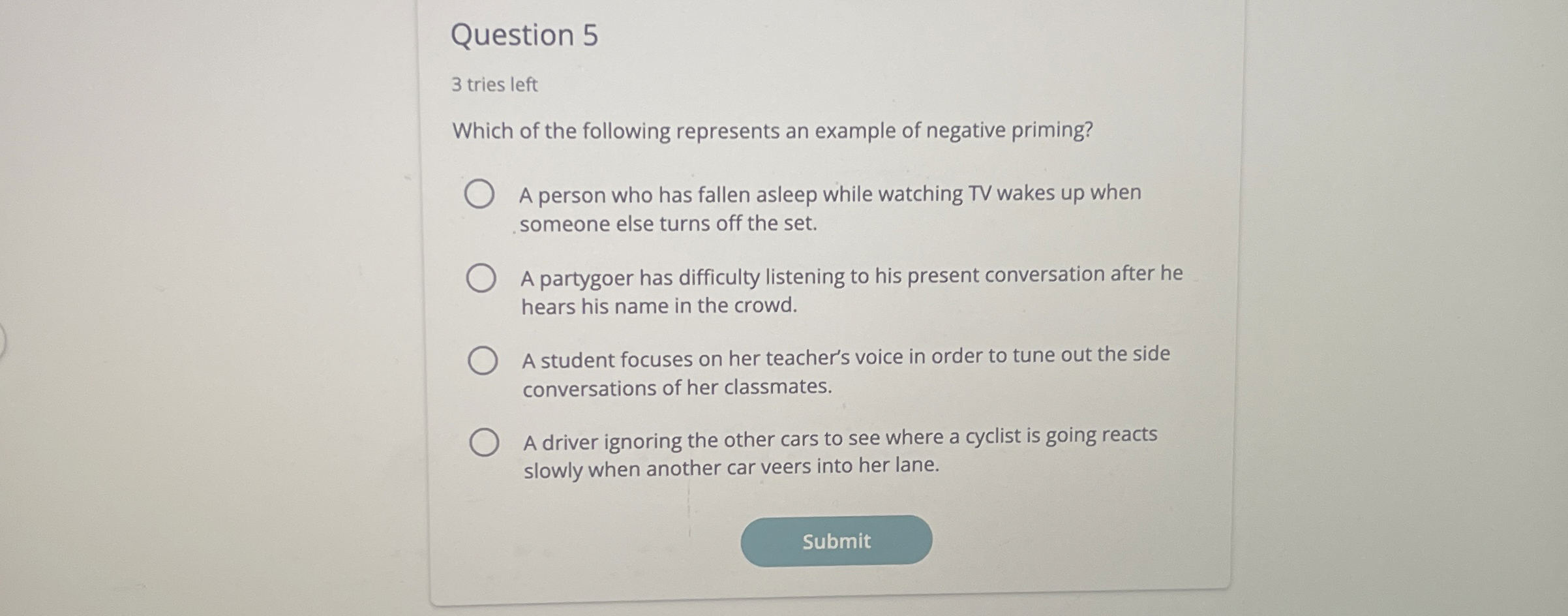 Solved Question 53 ﻿tries leftWhich of the following | Chegg.com