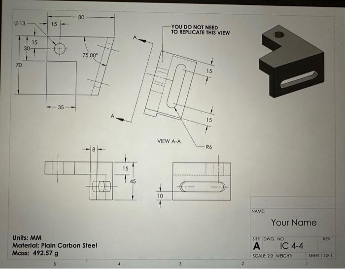 Solved Please use solidworks and show step by step with | Chegg.com