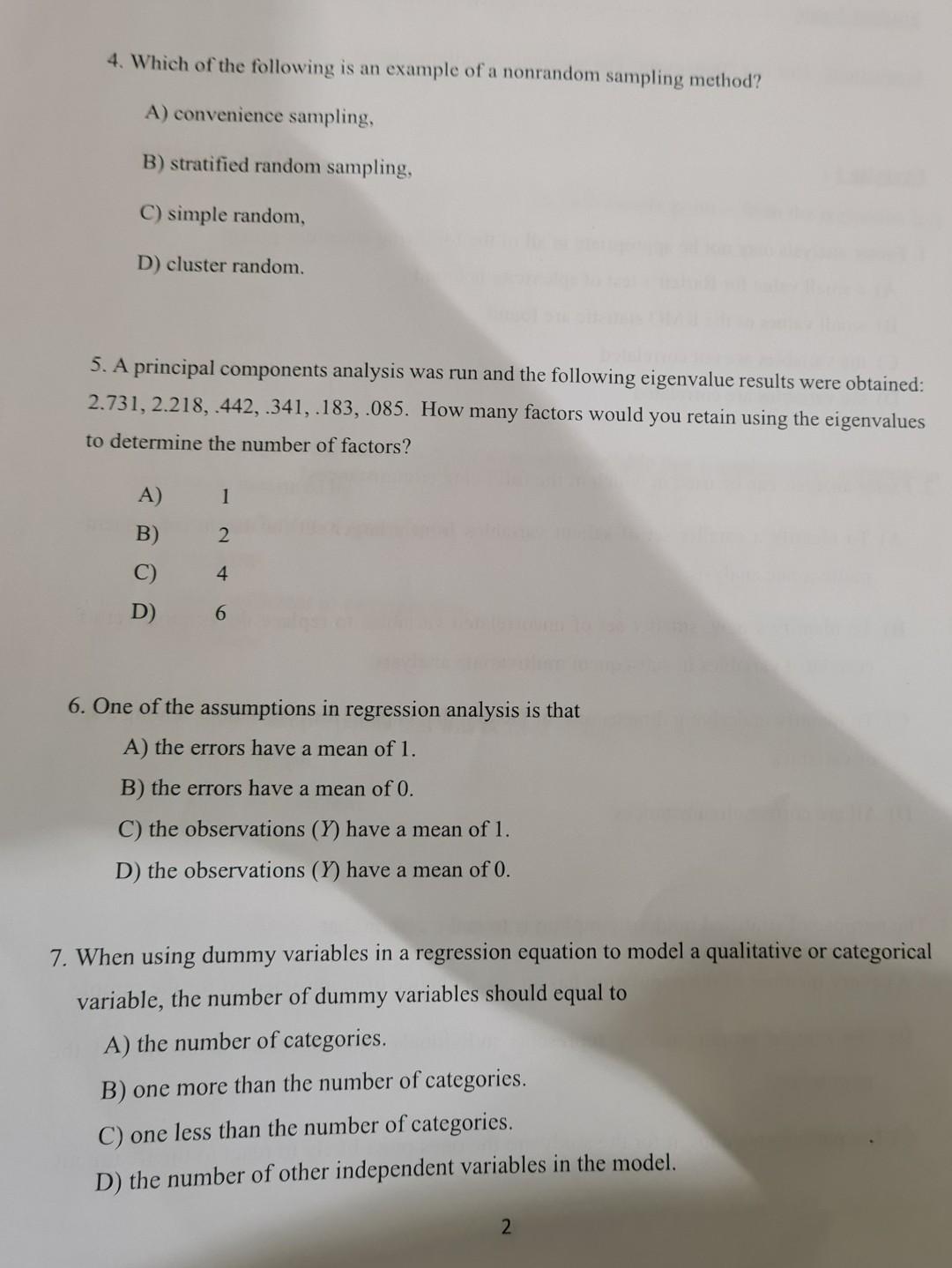 Solved 4. Which of the following is an example of a | Chegg.com