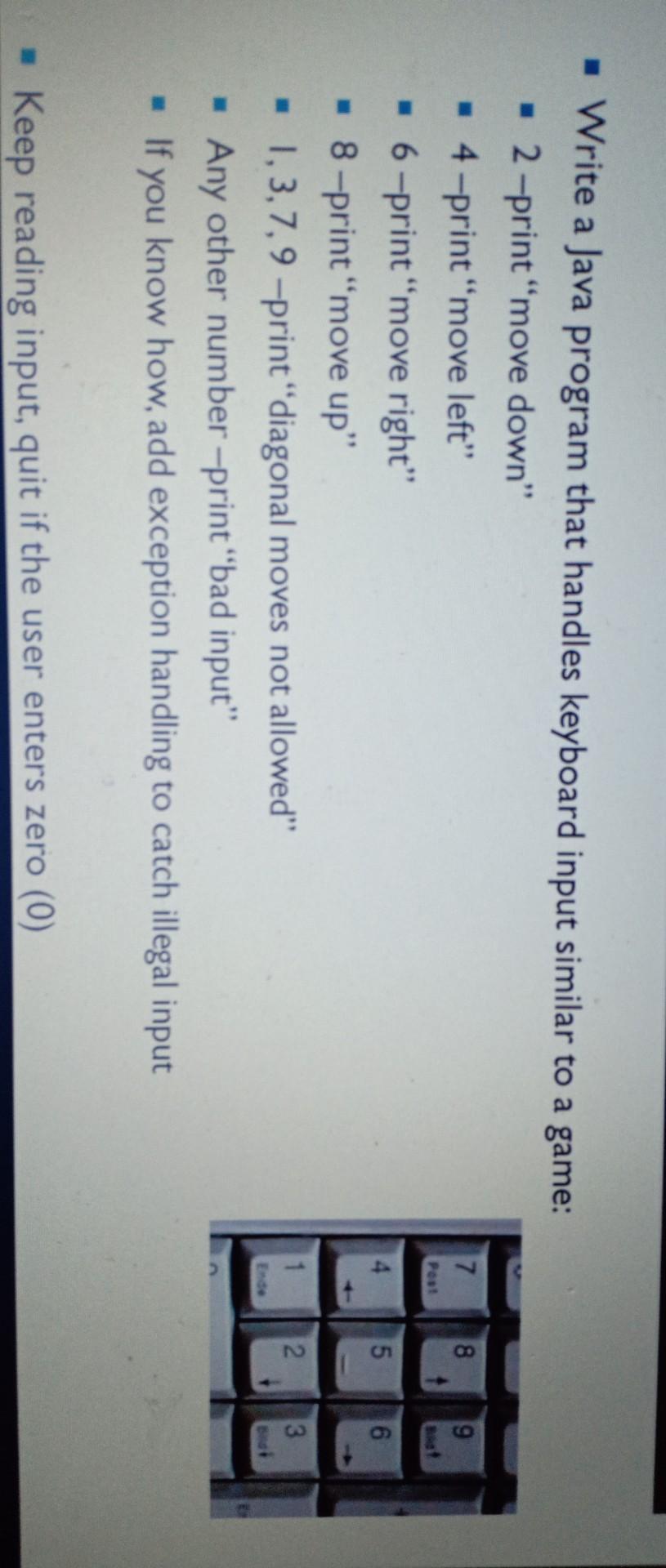 Solved 7 8 9 Post - Write a Java program that handles | Chegg.com