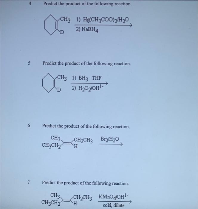 Solved Predict the product of the following reaction. CH3 1) | Chegg.com
