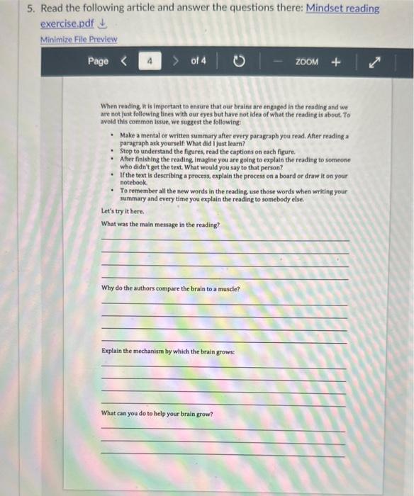 Solved 5. Read the following article and answer the | Chegg.com