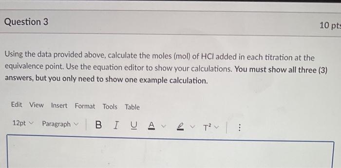 Ksp Titration Data From your experimental data | Chegg.com