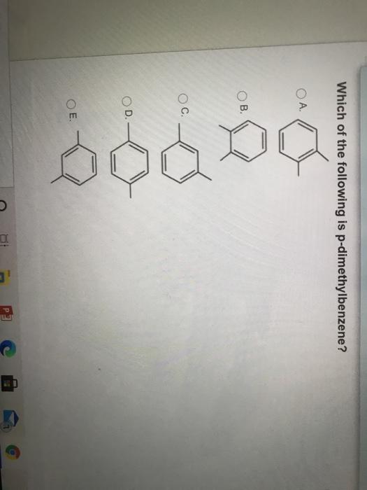 Solved Which of the following is p-dimethylbenzene? OA ОВ. | Chegg.com