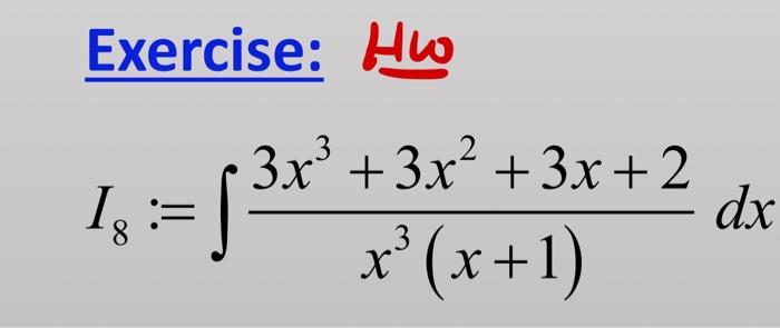 Solved can you solve by integration by partial function | Chegg.com