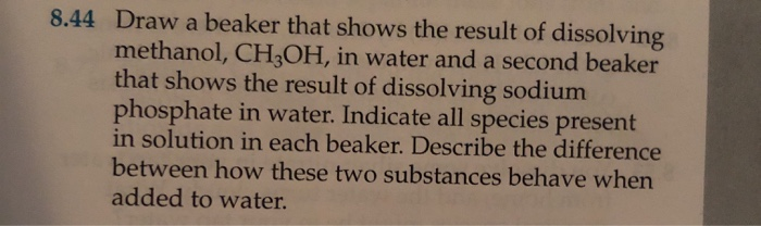 Solved 8.44 Draw a beaker that shows the result of | Chegg.com