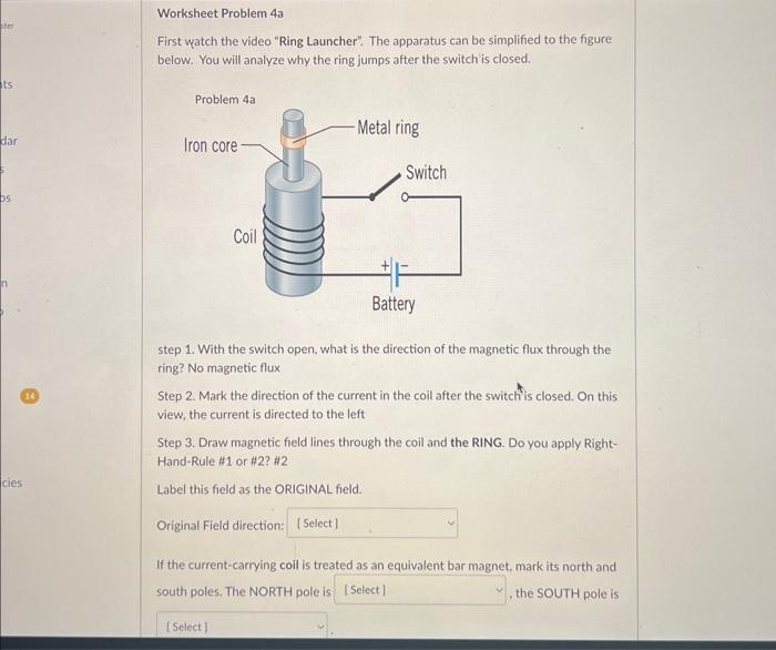 First watch the video "Ring Launcher". The apparatus | Chegg.com