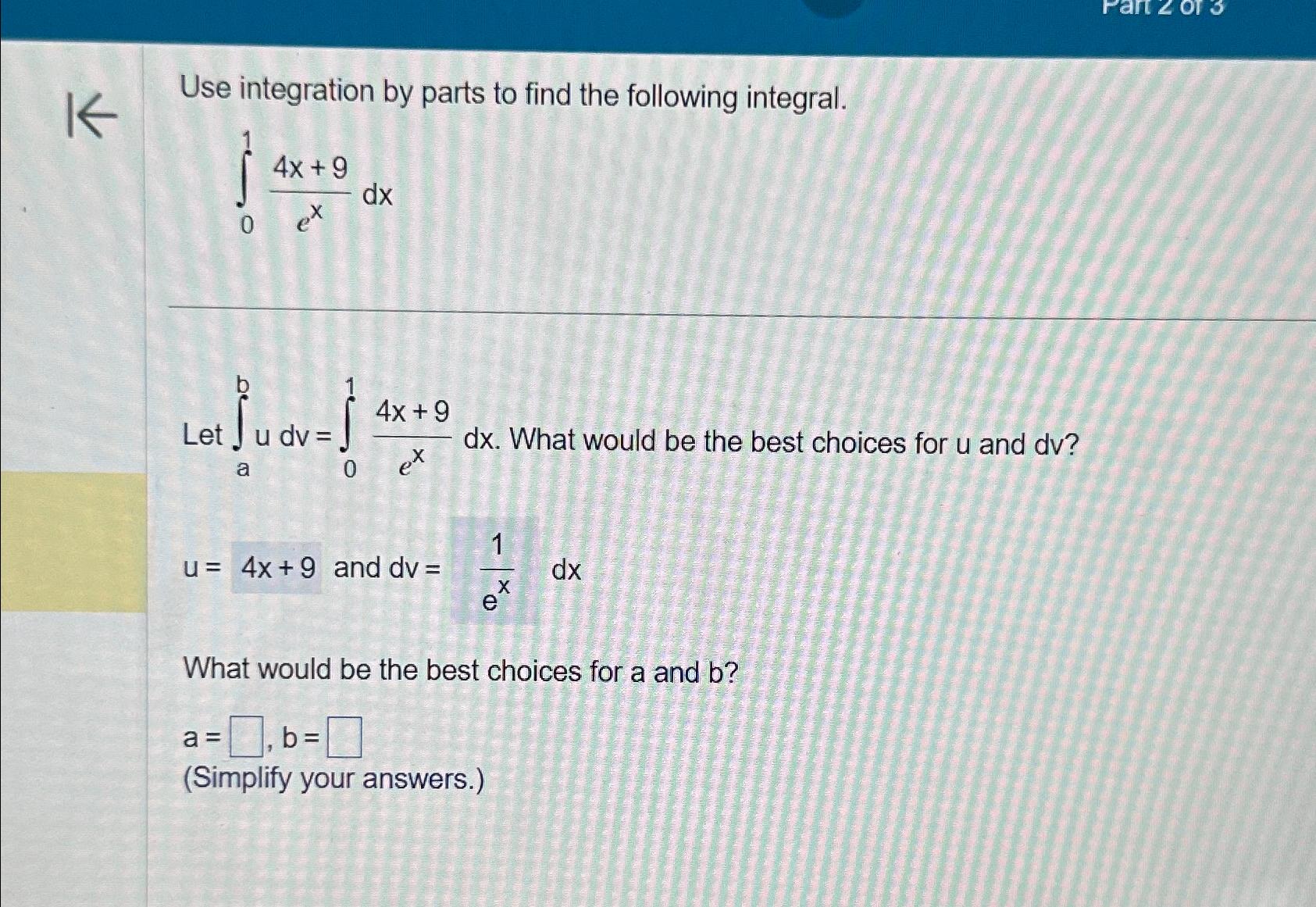 Solved Use integration by parts to find the following | Chegg.com