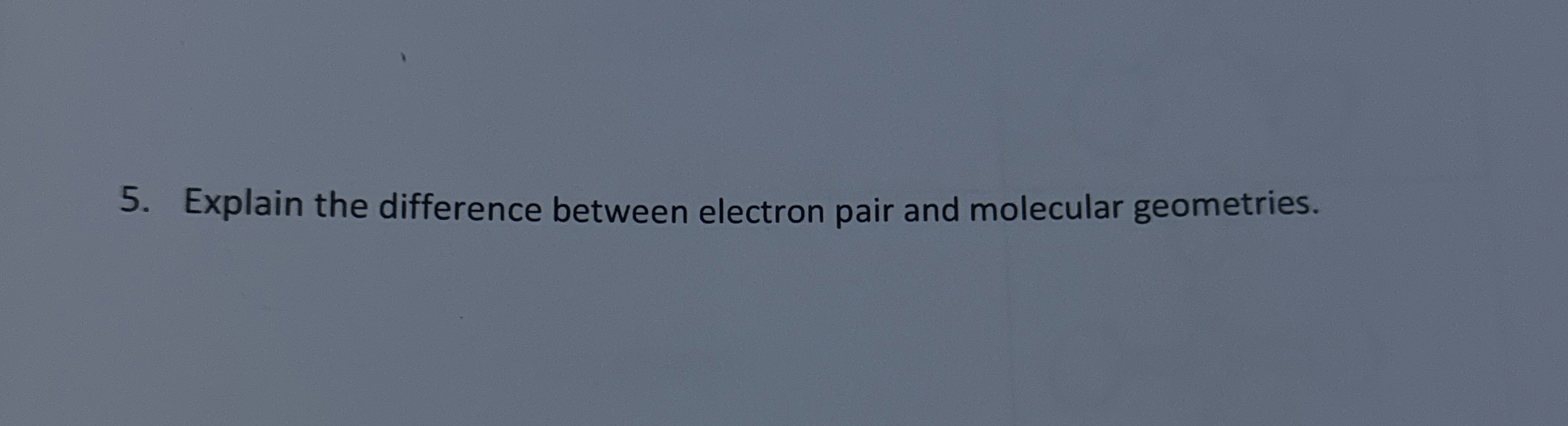 Solved Explain the difference between electron pair and | Chegg.com