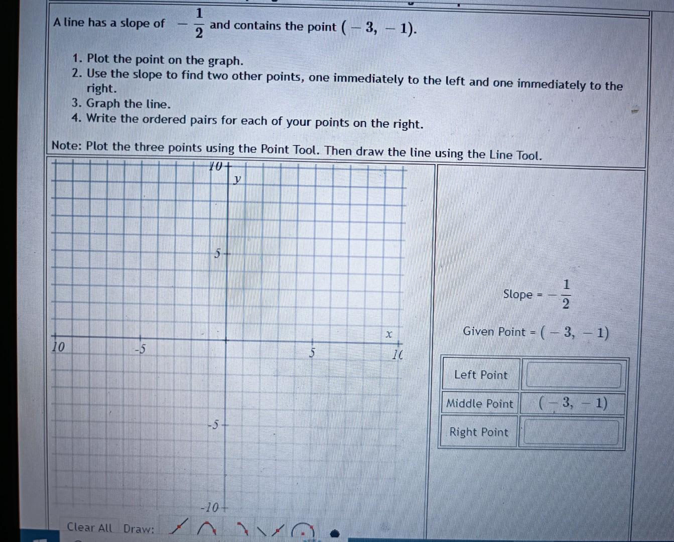 Solved A line has a slope of −2 and contains the point | Chegg.com