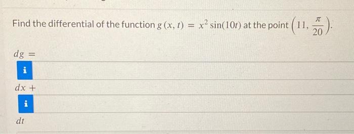 Solved Find the differential of the function | Chegg.com