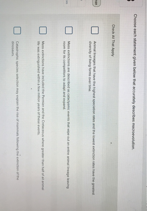 Solved Choose each statement given below that accurately | Chegg.com