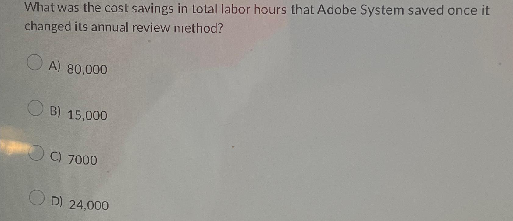 Solved What was the cost savings in total labor hours that | Chegg.com