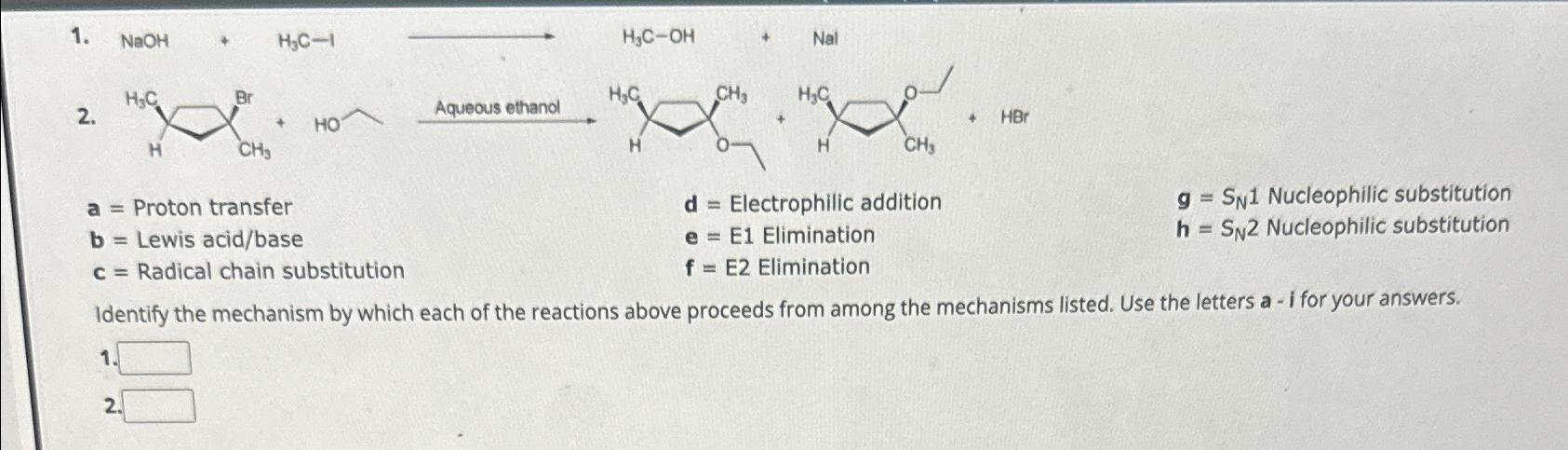 Solved a= ﻿Proton transferd = ﻿Electrophilic additiong=SN1 | Chegg.com
