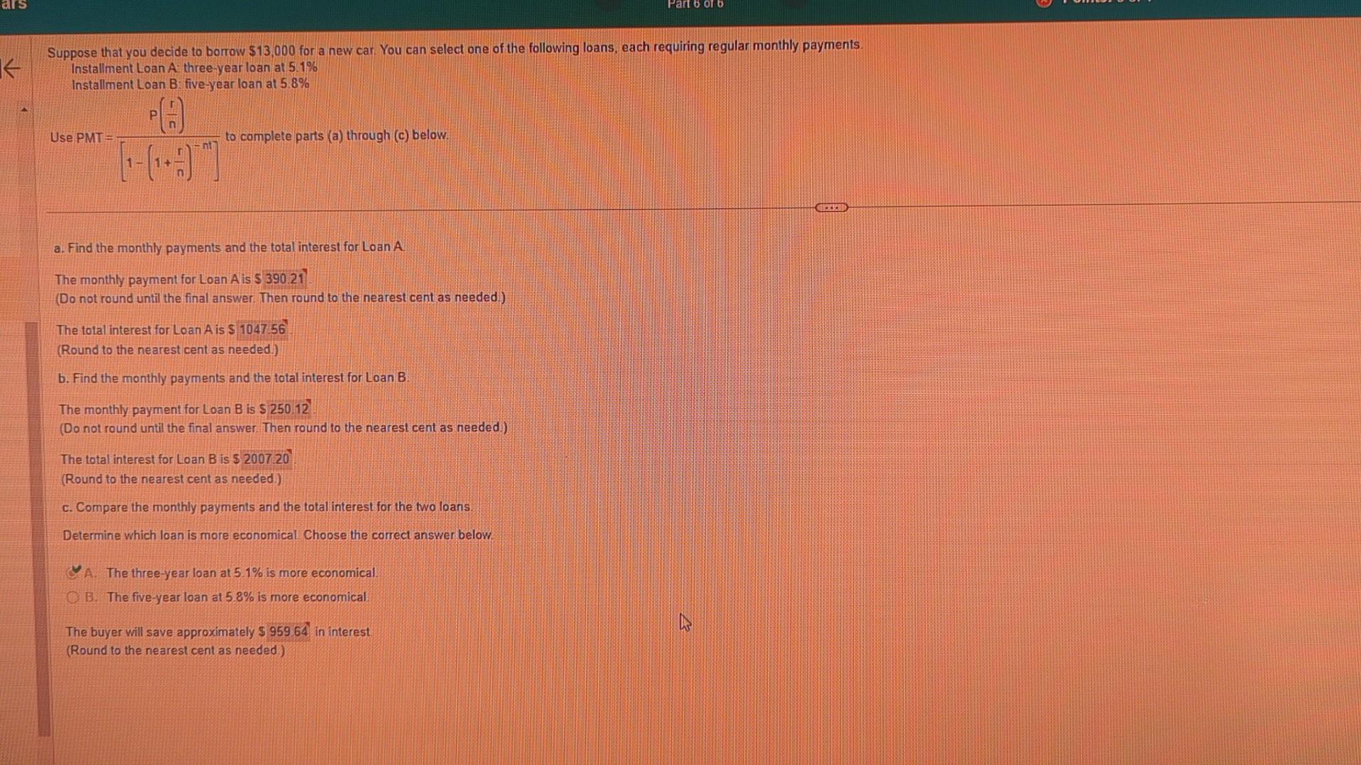 Solved Suppose that you decide to borrow $13,000 for a new | Chegg.com