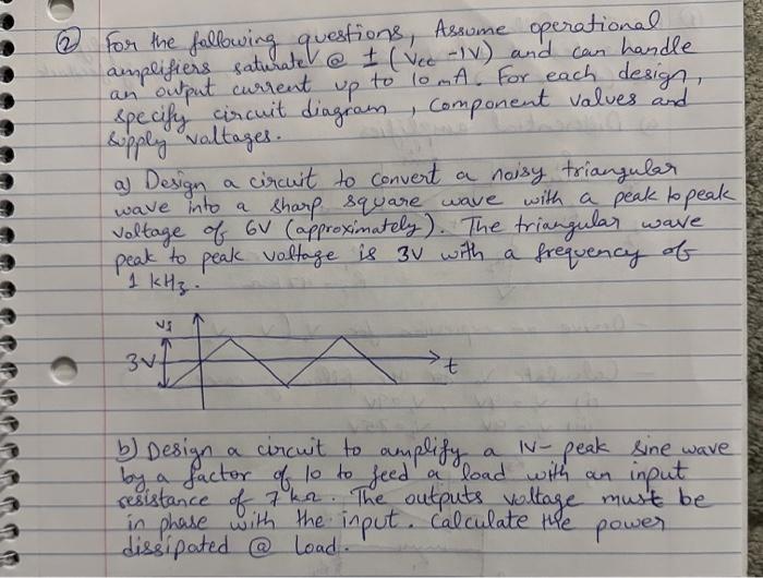 Solved For the following questions, Assume operational | Chegg.com