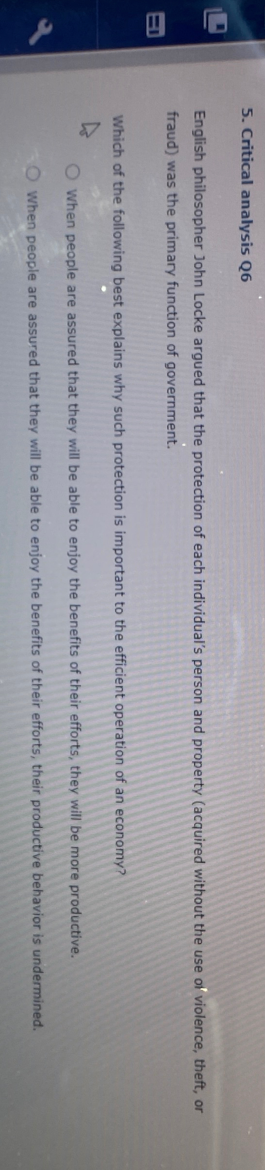 Solved Critical analysis Q6English philosopher John Locke | Chegg.com