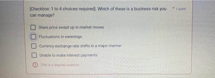 Solved [Checkbox: 1 to 4 choices required]. Which of these | Chegg.com