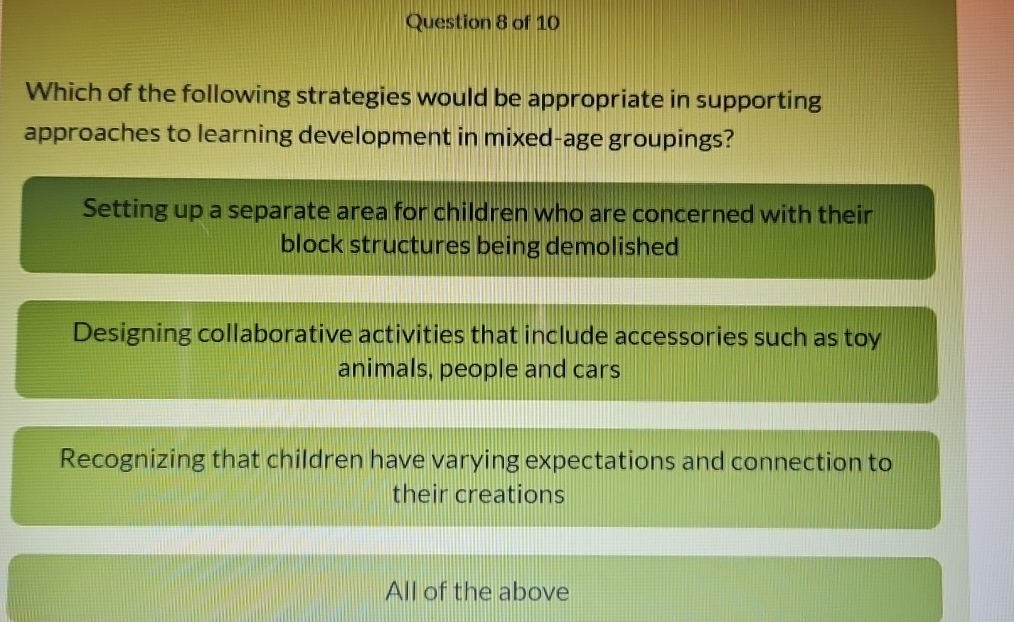 Solved Question 8 ﻿of 10Which of the following strategies | Chegg.com