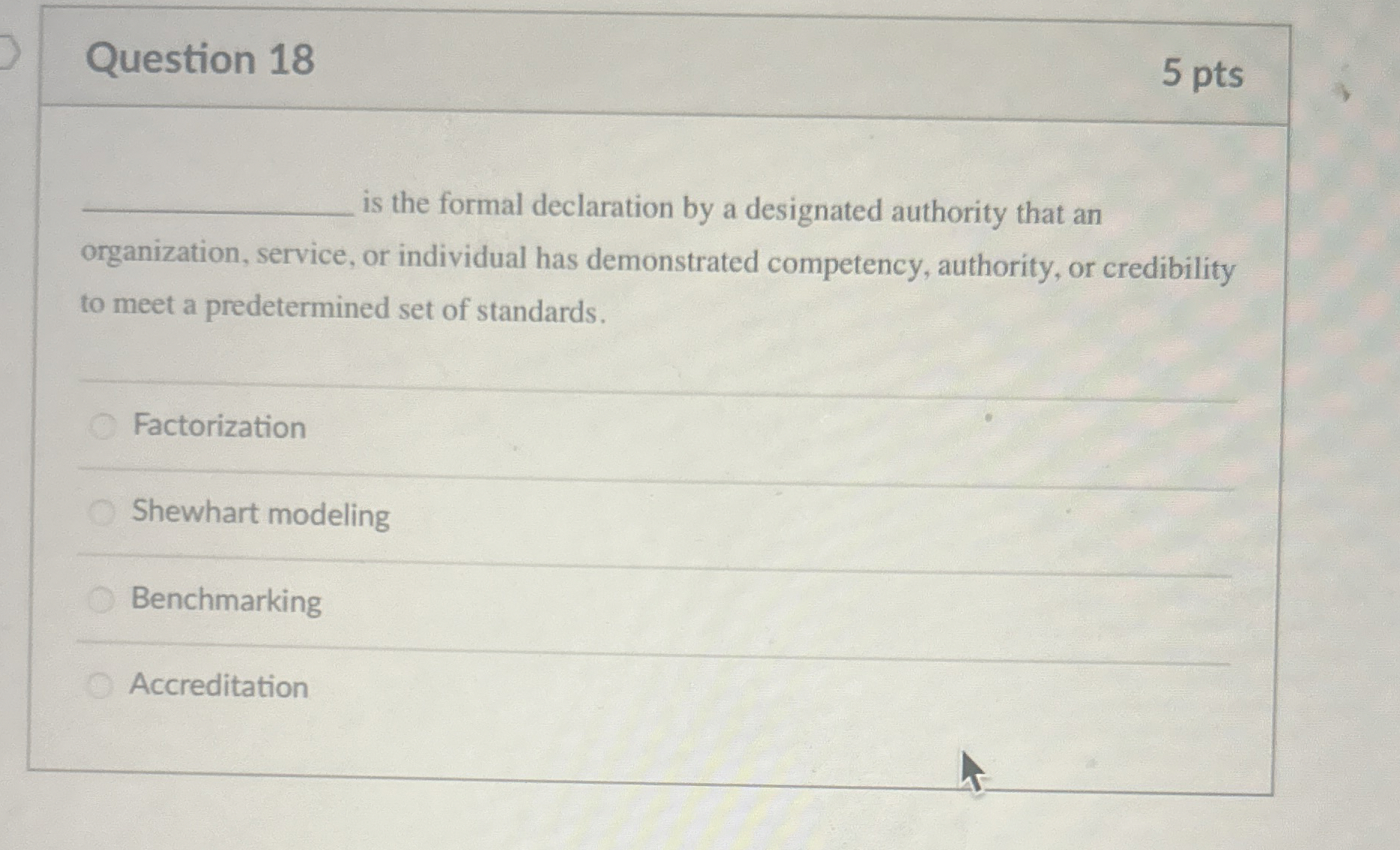 Solved Question 185 ﻿pts ﻿is the formal declaration by a | Chegg.com