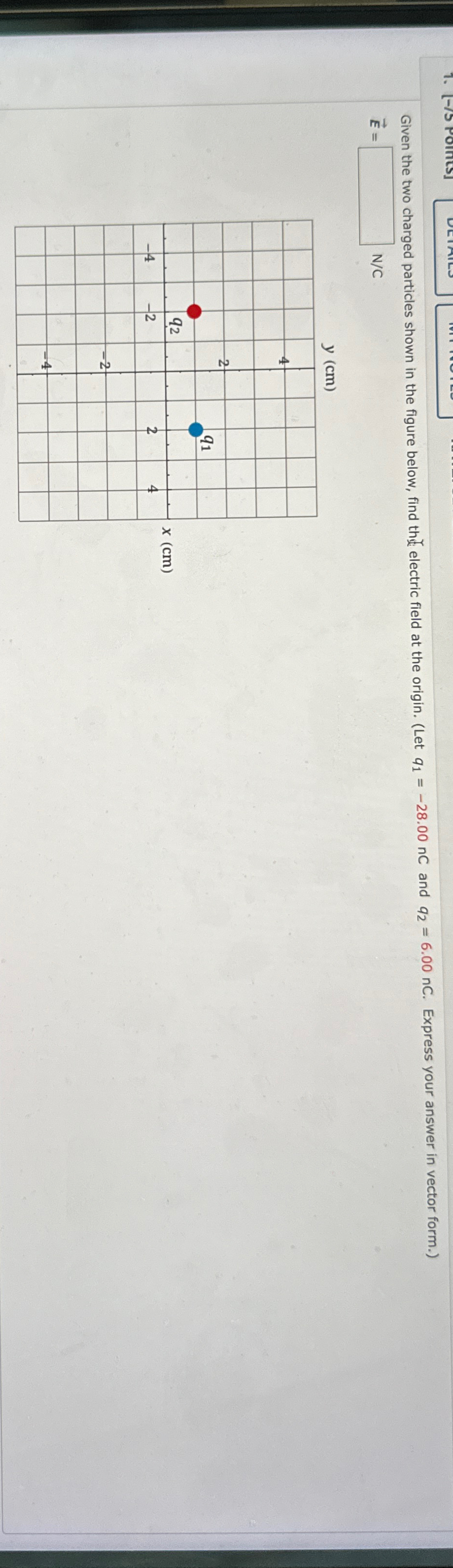 Solved Given the two charged particles shown in the figure | Chegg.com