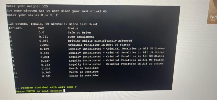 Solved Please, how should i fix the BAC numbers. Every | Chegg.com