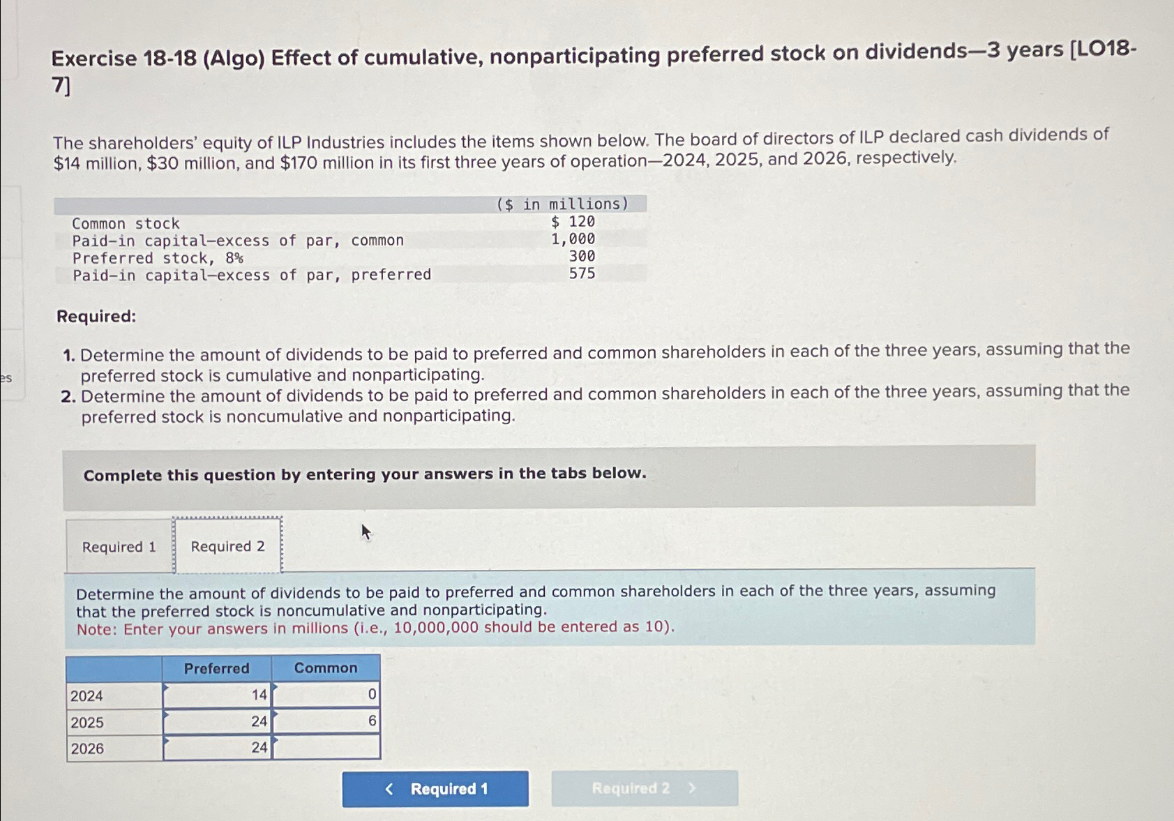 Solved Exercise 18-18 (Algo) ﻿Effect of cumulative, | Chegg.com
