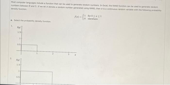 Solved Most computer languages include a function that can | Chegg.com