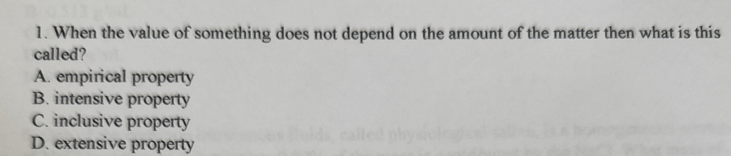 Solved When the value of something does not depend on the | Chegg.com