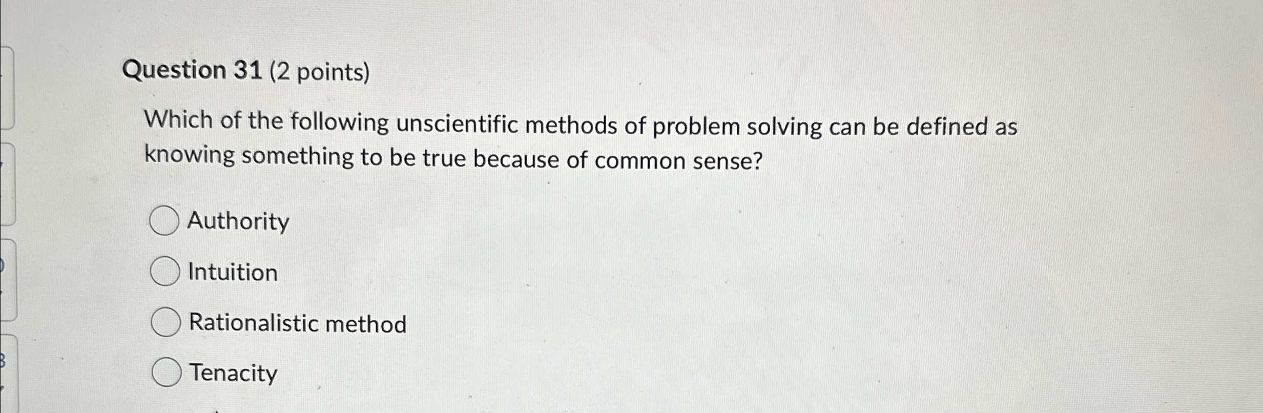 Solved Question 31 ( 2 ﻿points)Which of the following | Chegg.com