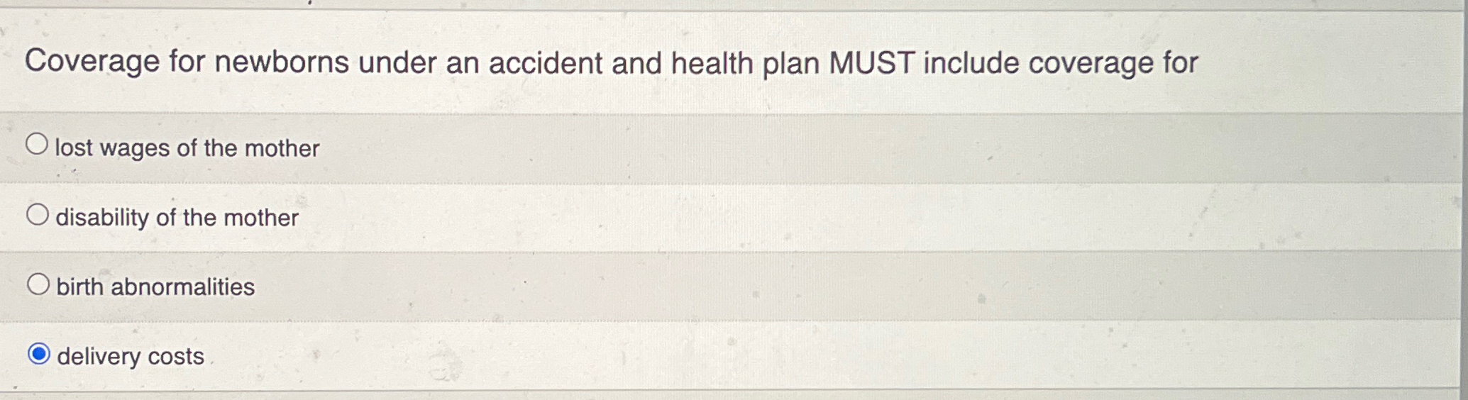 Solved Coverage for newborns under an accident and health | Chegg.com