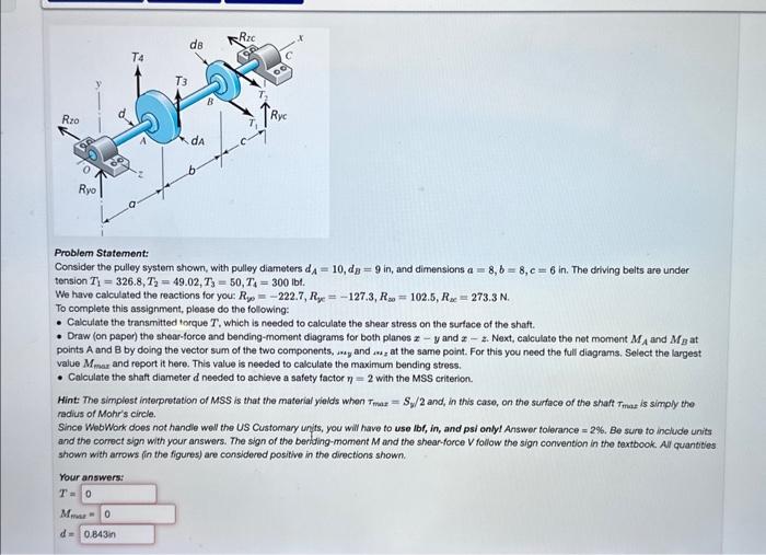 Solved Problem Statement: Consider the pulley system shown, | Chegg.com