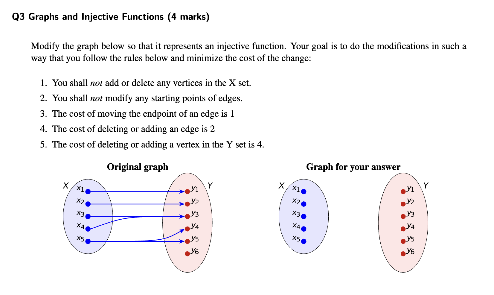 Solved Graph For Your Answerq3 graphs And Injective
