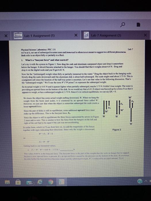 Lab 1 Assignment (1) X Physical Science Laboratory: | Chegg.com