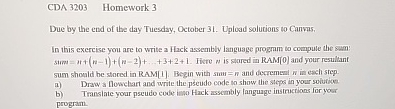 Solved CDA 3203 ﻿Homework 3Due by the end of the day | Chegg.com