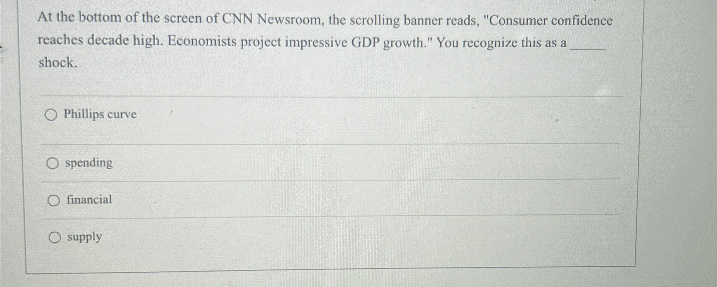 Solved At the bottom of the screen of CNN Newsroom, the | Chegg.com