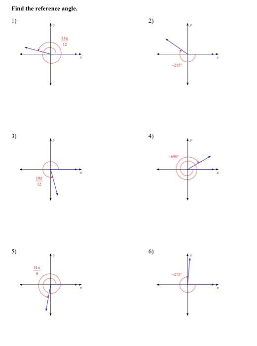 Solved Find the reference angle. 1 3 | Chegg.com