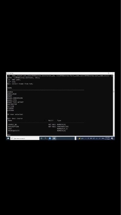 sql/psl coding using oracle. ive attached the | Chegg.com