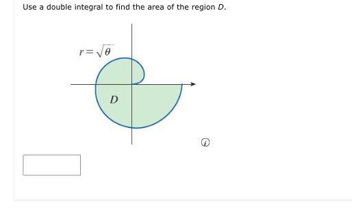 Solved Use a double integral to find the area of the region | Chegg.com
