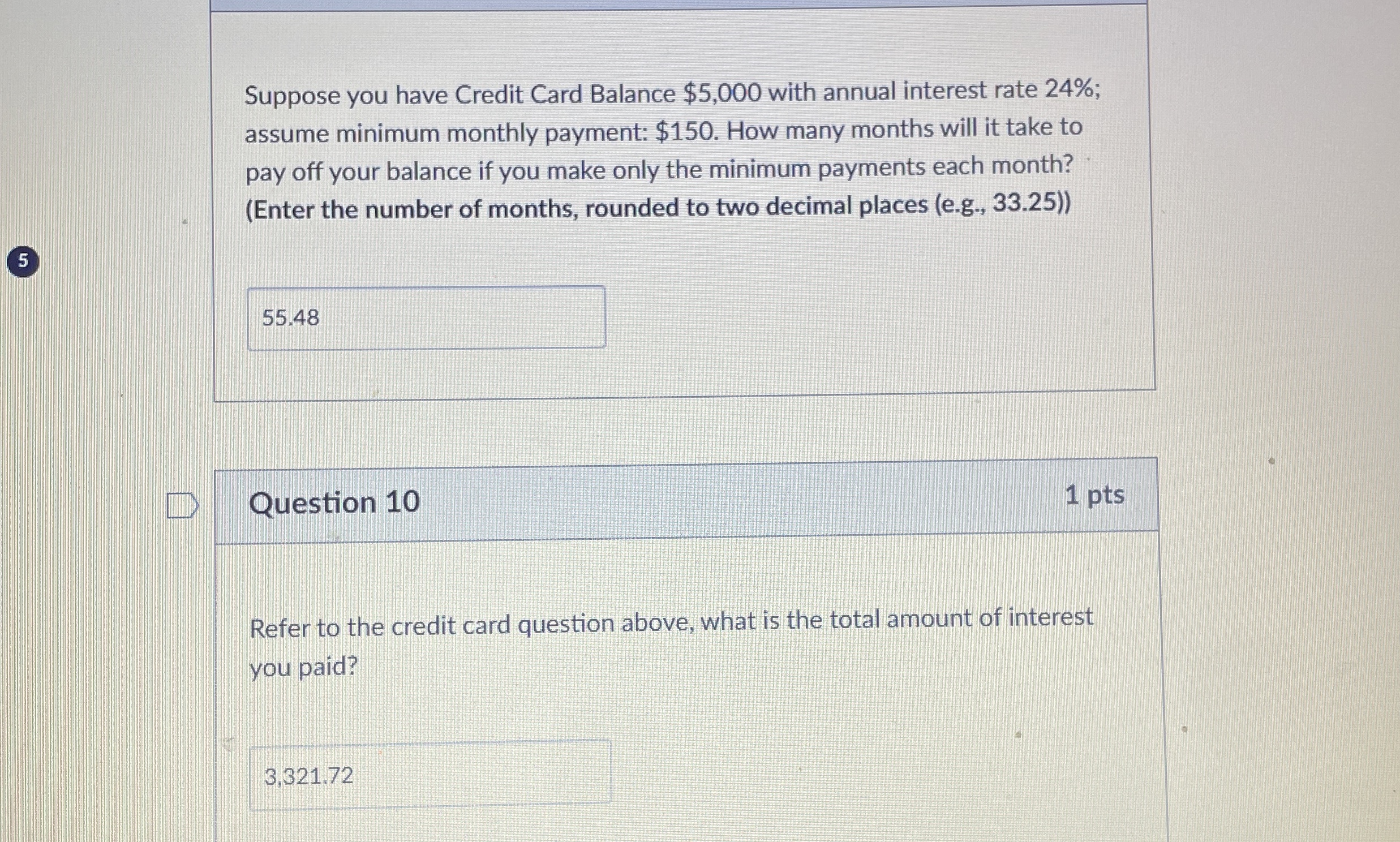 Suppose you have Credit Card Balance $5,000 ﻿with | Chegg.com