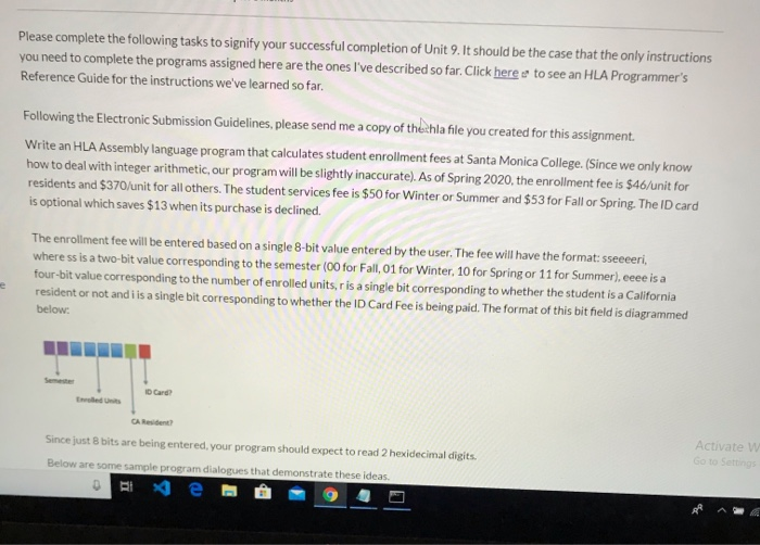 Please complete the following tasks to signify your | Chegg.com