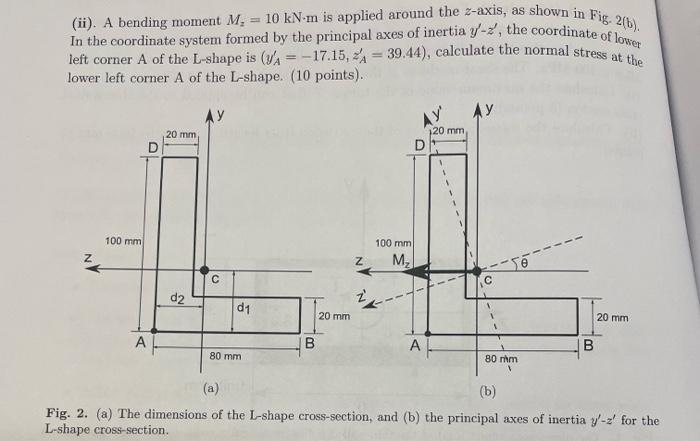 Solved Question 2 (20 points): The dimensions of a L-shape | Chegg.com